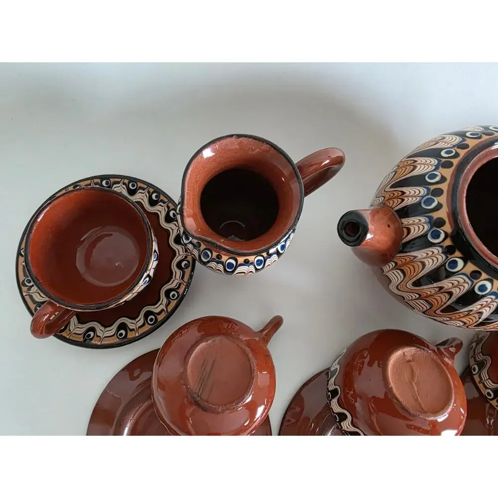 Unbranded | Kitchen | Bulgarian Troyan Pottery Hand Painted Tea Set 5 ...